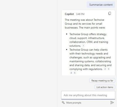 Copilot Tips: Copilot for Teams in Meetings | TechWise Group