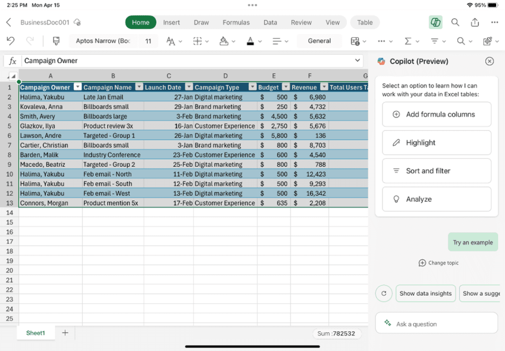 Copilot Tips: Copilot for Excel on iPad | TechWise Group